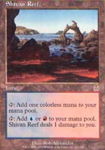 Shivan Reef Magic mtg Heavy Play, English Apocalypse x1 | eBay