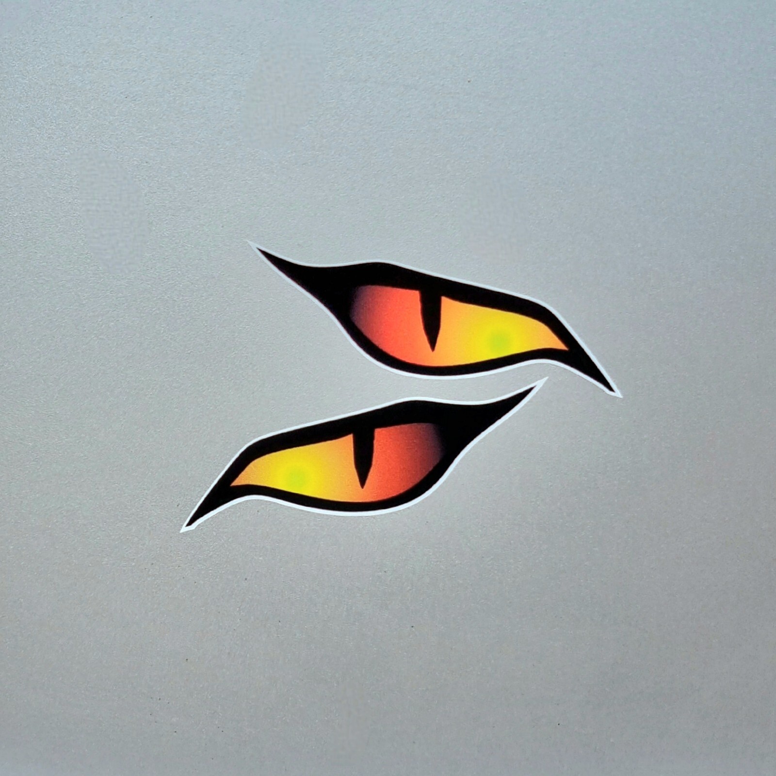 2x Gold Evil Angry Eyes Vinyl Sticker Decal For Car Helmet 70x30mm Each ...