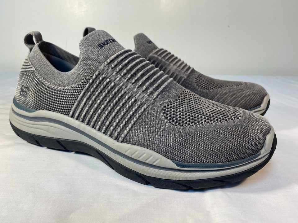Skechers Garner Crispin Shoes Men's Gray Slip On Relaxed Fit - US 11 | eBay