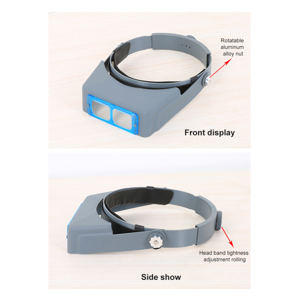 Headband Magnifier Jeweler Reading Head Wearing Magnifying Glass Loupe ...