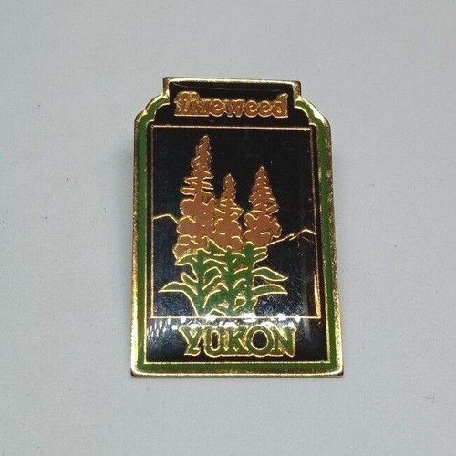 Vintage Yukon Fireweed 1.5" Enamel Lapel Hat Pin | eBay
