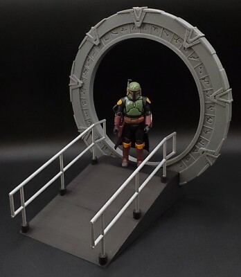 CUSTOM STARGATE AND RAMP for 3.75" 1:18 SCALE FIGURE STAR WARS DIORAMA ...