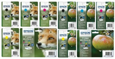 Original Epson Apple & Fox Ink Cartridge, T1291, T1292, T1293, T1294 ...