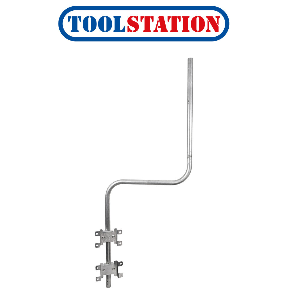 TV Aerial & Satellite Dish Pole 6ft x 18" Steel Cranked Heavy Duty ...