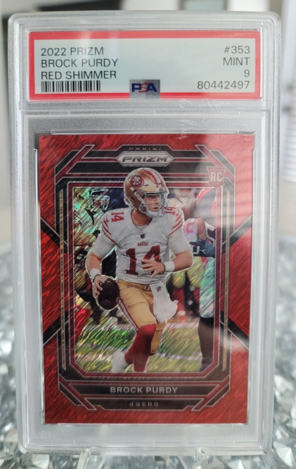 2022 Panini Prizm - Rookies Red Shimmer Prizm #353 Brock Purdy /35 (RC ...