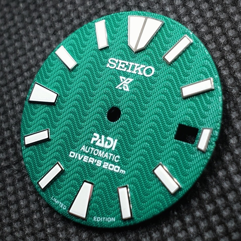PADI SAMURAI PROSPEX Dial DEEP WAVE Green for NH35 NH36 4R35 4R36 7S26 ...