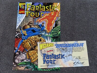 1997 MARVEL Comics FANTASTIC FOUR #1/2 WIZARD Limited Edition Comic w ...