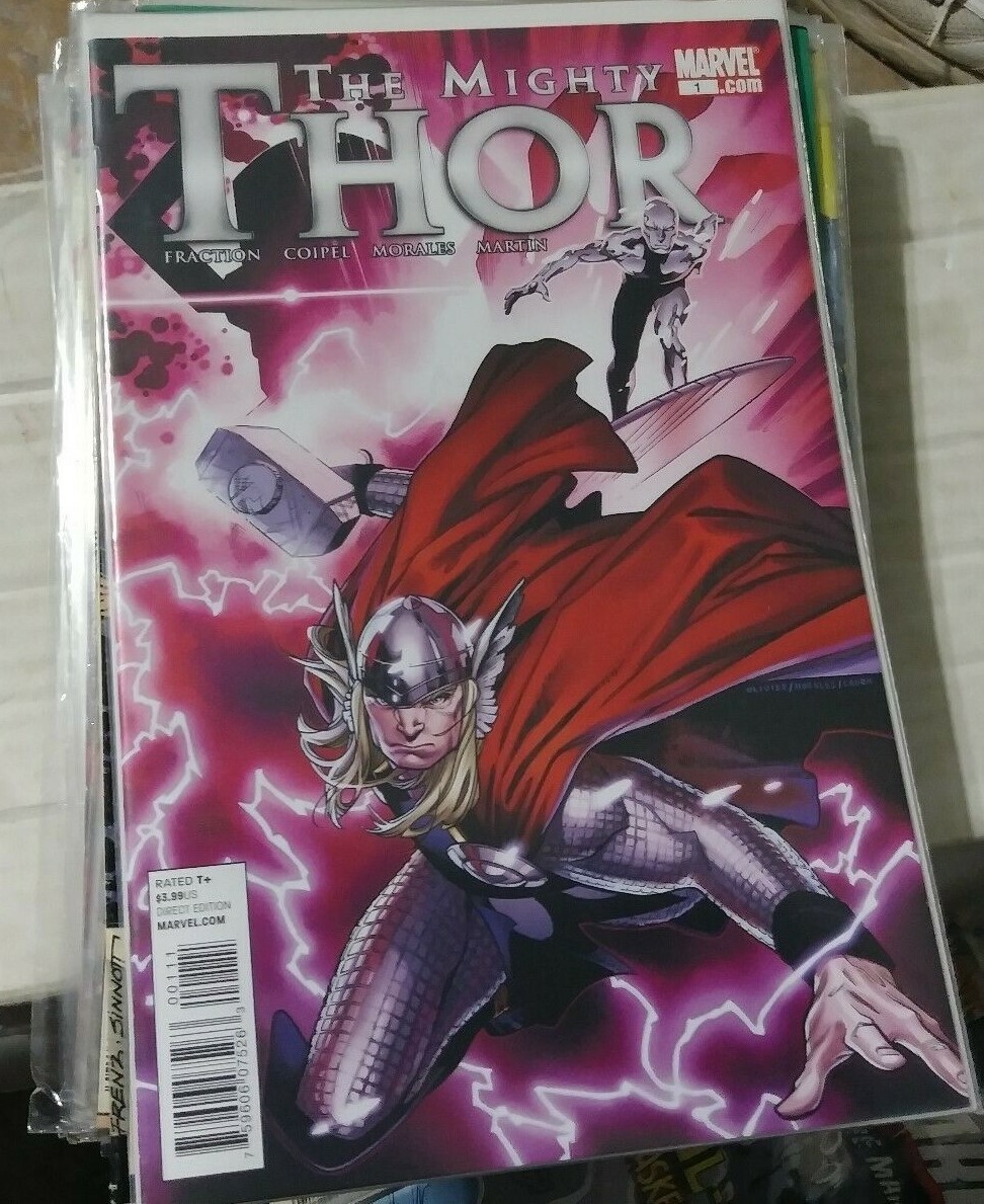 mighty thor #1 2011 marvel copiel cover matt fraction silver surfer ...