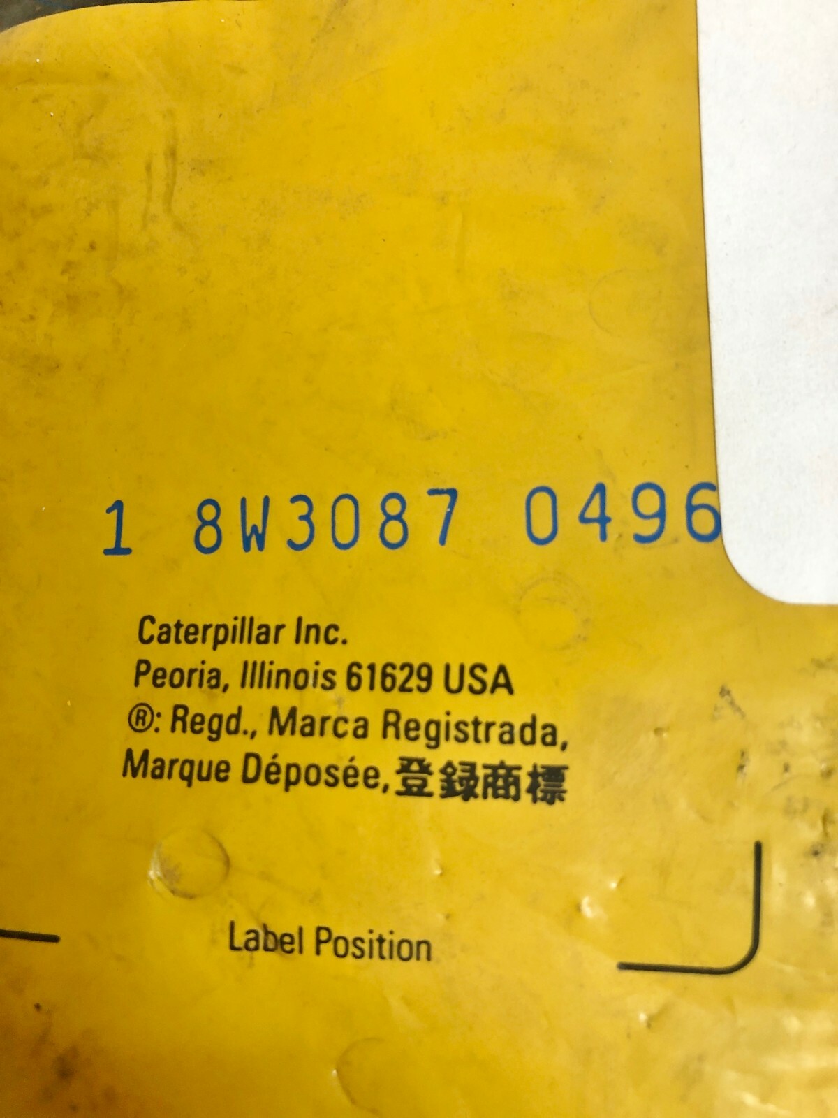 Genuine OEM Caterpillar CAT Element a 8w-3087 1 Yellow 2 Black for sale ...