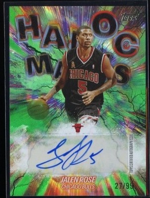 2025-26 Topps Jalen Rose Havoc Marks Green Rainbow Auto #/99 Chicago ...