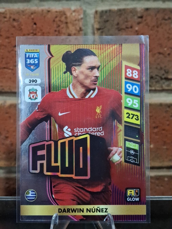2025 Panini FIFA 365 Adrenalyn XL - Darwin Nunez Card Fluo Glow #390 ...