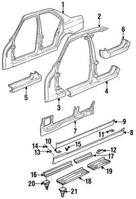 Genuine BMW Rocker Molding Clip 51-71-1-938-940 | eBay