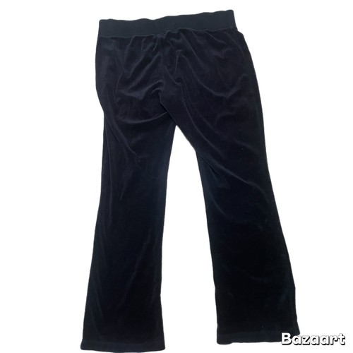 Guess Womens Size XL Black Velour Sweat Pants With Rhinestone Logo | eBay
