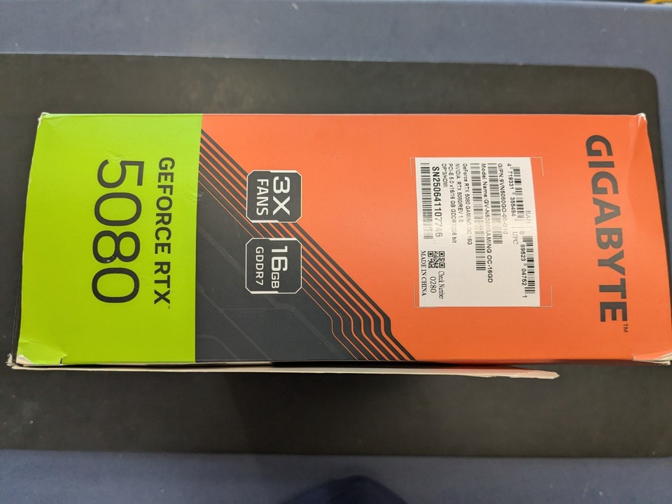 (Box Only) Gigayte GeForce RTX 5080 Outer Box W/ Internal Packaging | eBay
