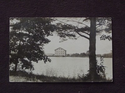 LOOKING AT SPRING MILLS BUILDING ACROSS LAKE VTG REAL PHOTO POSTCARD | eBay