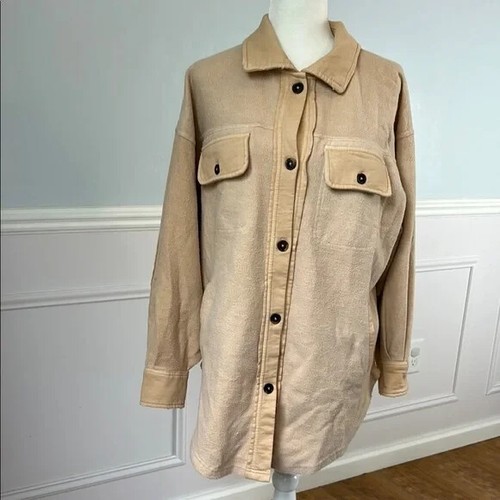 Free People Ruby Oversized Shacket Mustard Seed Size Medium Outerwear ...