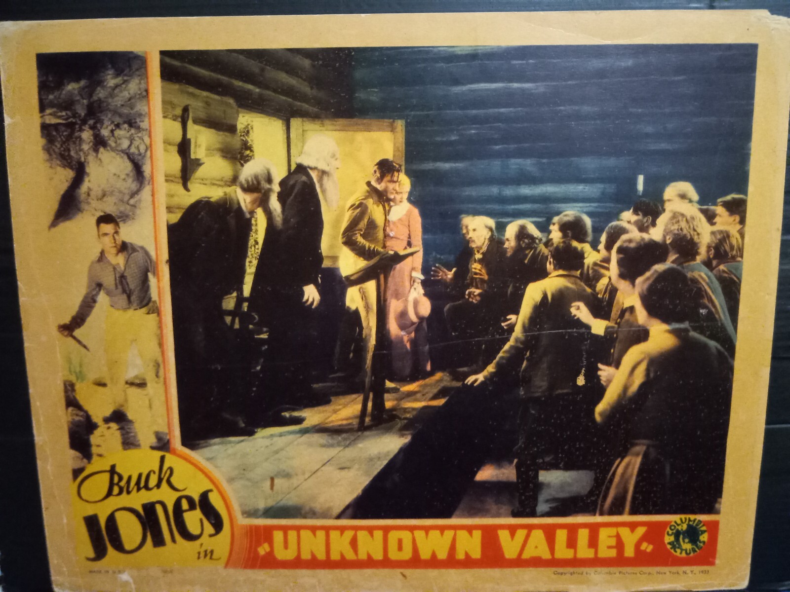 Lobby Card 1933 UNKNOWN VALLEY Buck Jones Cecilia Parker captured by ...