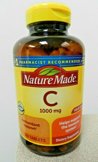 Nature Made Vitamin C 1000mg 300 Tablets 885400377293 for sale online ...