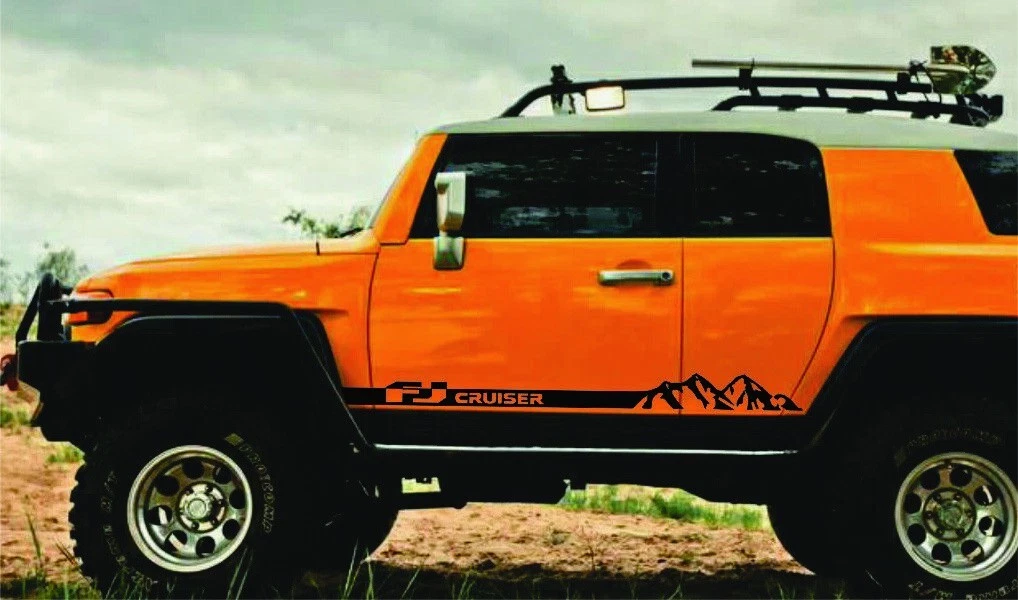 For TOYOTA FJ Cruiser - 2 Sides Stripe graphics vinyl body decals ...