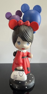Off to Disney Again Precious Moment Altered Figurine, Hand painted ...
