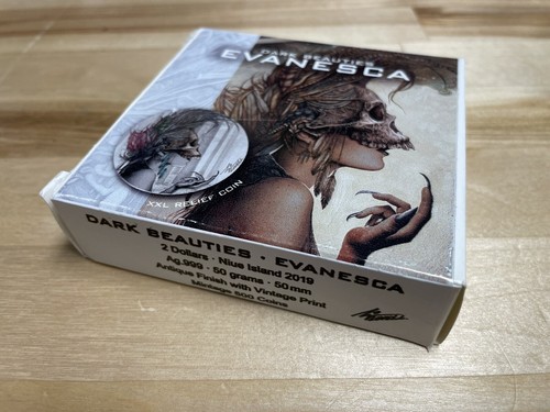 Dark Beauties Evanesca 2019 $2 50g Silver Coin Niue Helvetica Mint | eBay