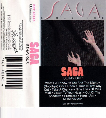 Saga (3) - Behaviour (Cass, Album) (Very Good Plus (VG+)) - 2856431068 ...