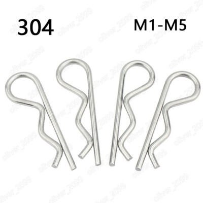 304 Stainless Steel Hairpins Cotter Pins R-clips M1 M1.2 M1.5 M2 M3 M3 ...