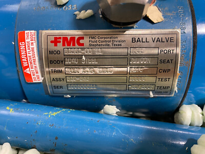 FMC, Ball Valve, Part #B1561-00T1 | eBay