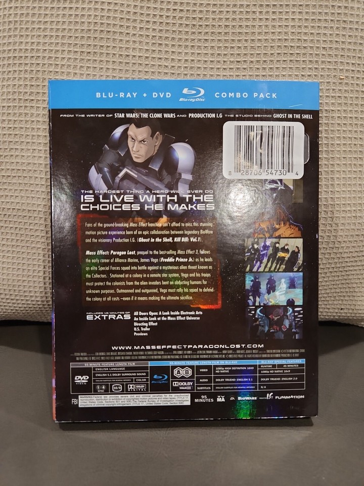 Mass Effect: Paragon Lost (Blu-Ray + DVD) w/Slipcover 704400090622| eBay
