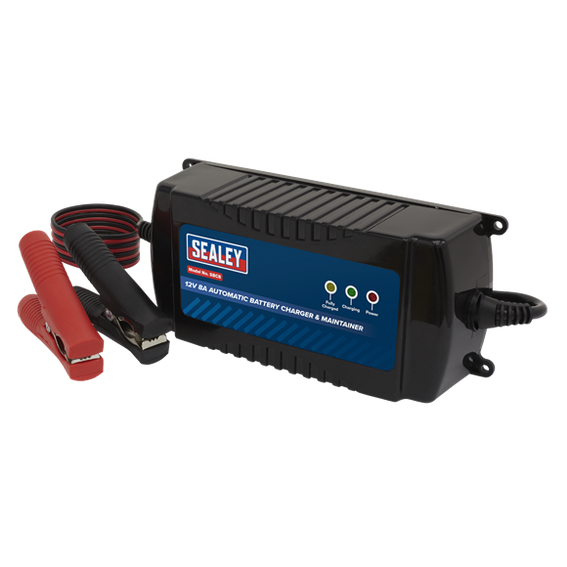 Sealey 8A Automatic Auto Smart 12v Car/Van Battery Maintenance/Charger ...