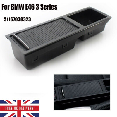 For BMW Centre Console Storage Tray Coinbox Black E46 3 Series ...