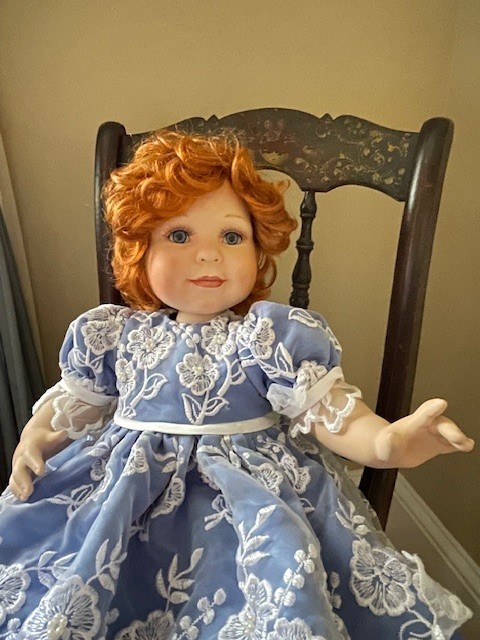 Marie Osmond porcelain doll Lacey Material Girls full toddler size red ...