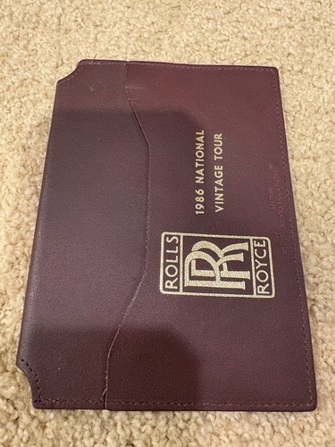 Rolls Royce 1986 National Vintage Tour Document Holder By Hozel | eBay