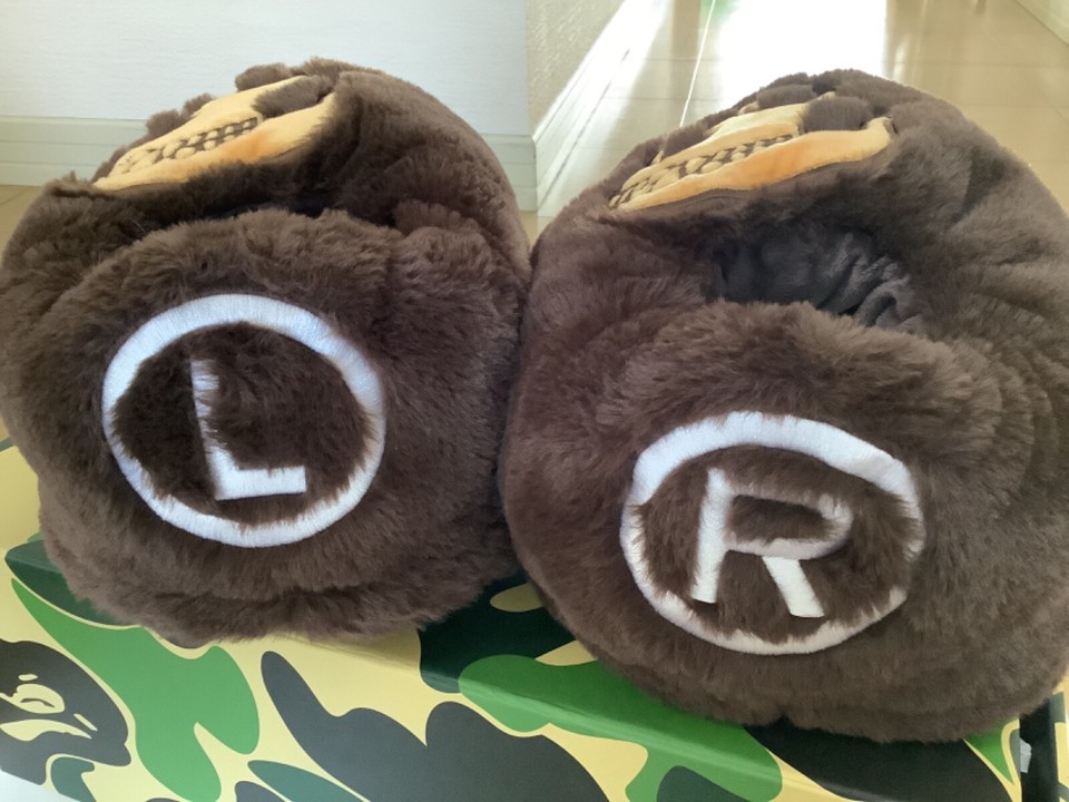Authentic a bathing ape bape x BAYC furry slides sandals small new | eBay