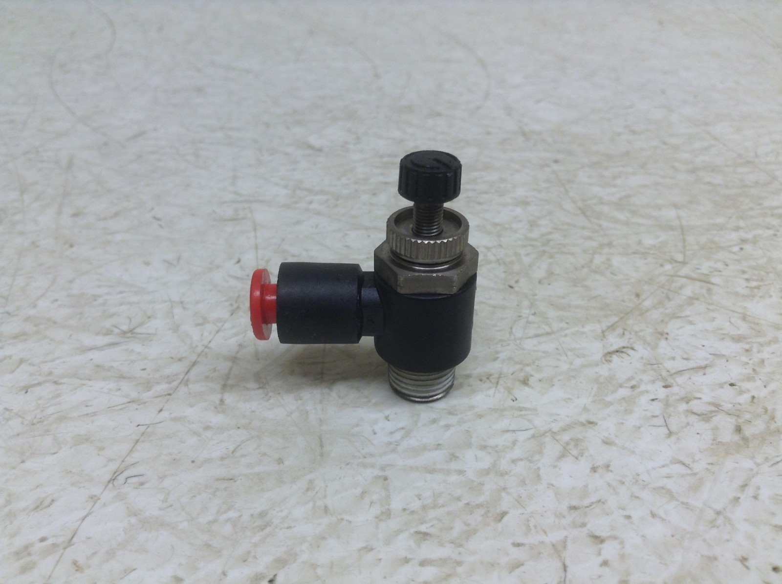 SMC AS2201F 3/16" Black Red Pneumatic Flow Control Valve AS 2201F | eBay