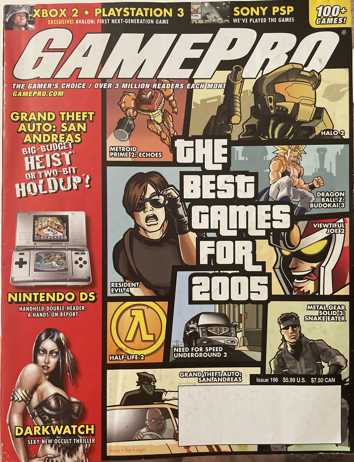 GamePro Magazine Issue 196 January 2005 Darkwatch Halo 2 Nintendo DS ...