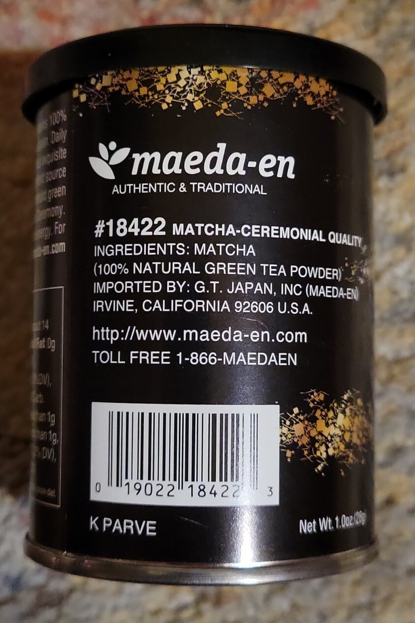 Maeda-En Matcha Ceremonial Quality Green Tea Powder 1 oz for sale ...