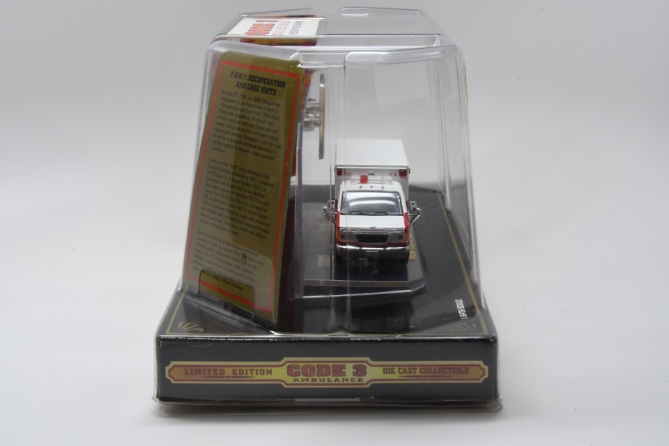 CODE 3 Fire # 12068 FDNY Ford E-350 - RAC Unit Ambulance 4 Truck | eBay