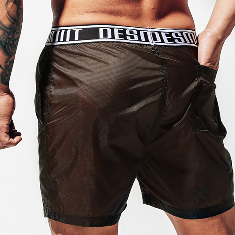Men Summer Translucent Thin Board Shorts Casual Beachwear Surfing Swim ...