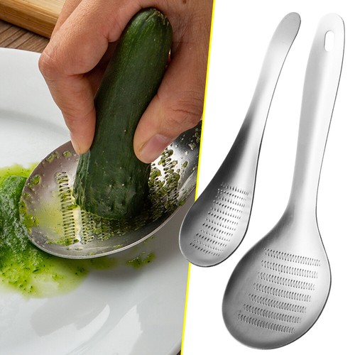 Stainless Steel Spoon Lemon Zester Mixer Ginger Grater Wasabi Grinding ...