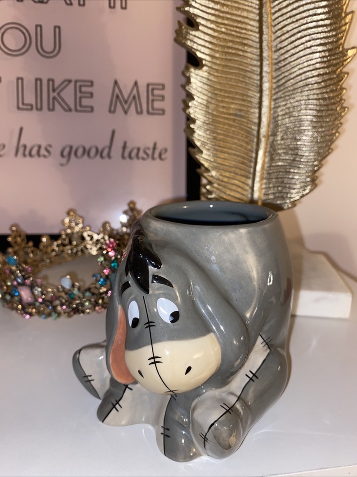 Disney Eeyore Mug Winnie The Pooh Donkey Shaped Gray Ceramic Disney ...