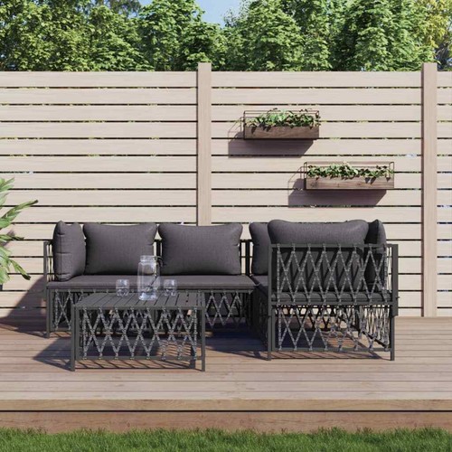 Tidyard 5 Piece Garden Set Garden Furniture Set Patio Backyard Terrace ...