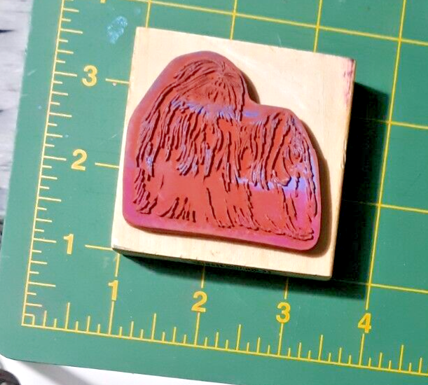 Lhasa Apso Toy Show SHIH TZU DOG STAMP GALLERY RUBBER STAMP WOOD MTD ...