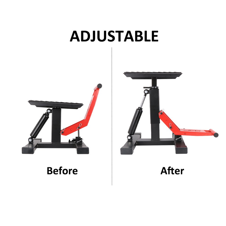 Dirt Bike Jack Stand Lift Motorcycle Adjustable Heavy Duty Lift Stand ...