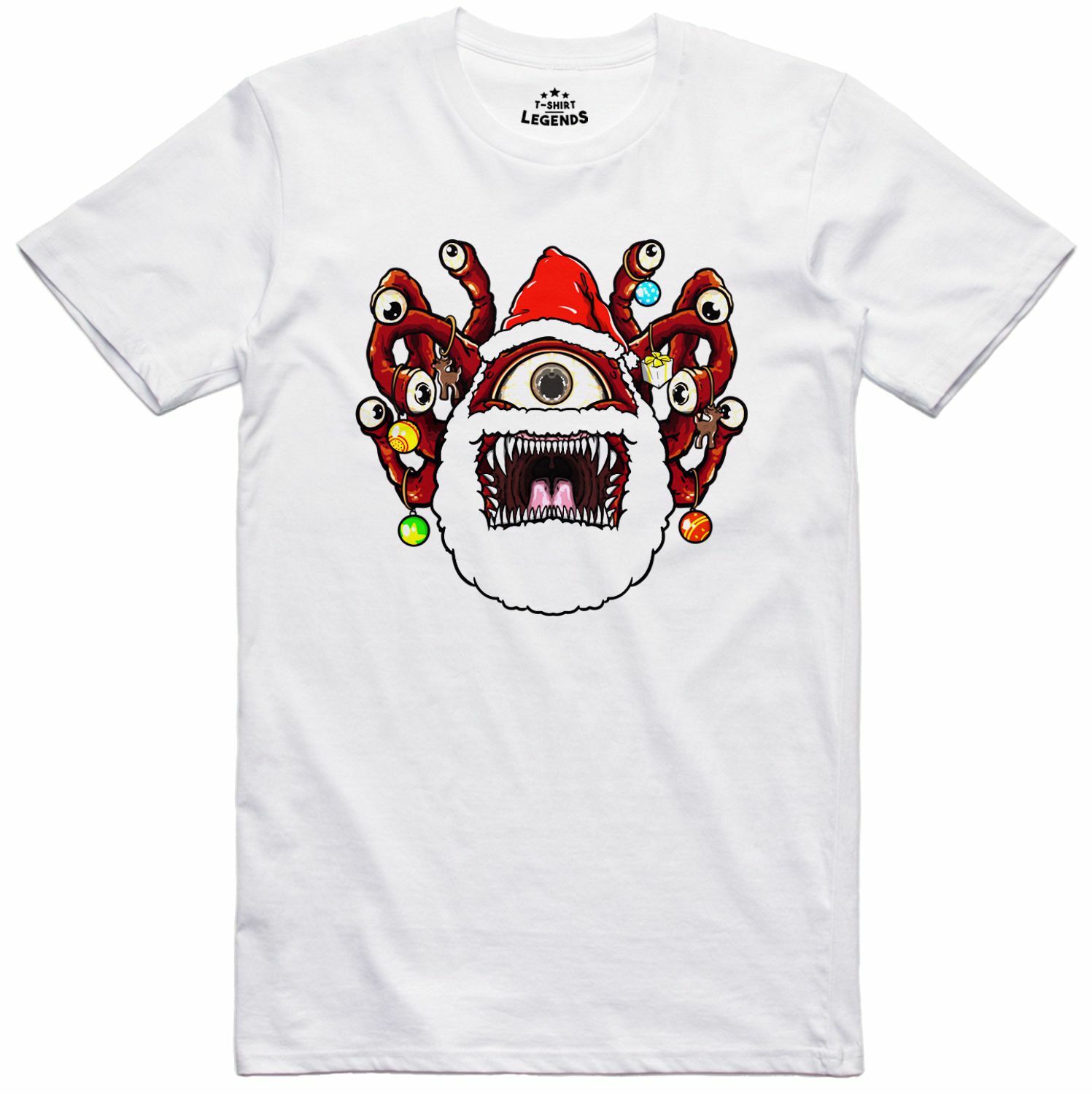 Christmas Beholder T Shirt Santa Dungeons Dragons Role Playing Regular ...