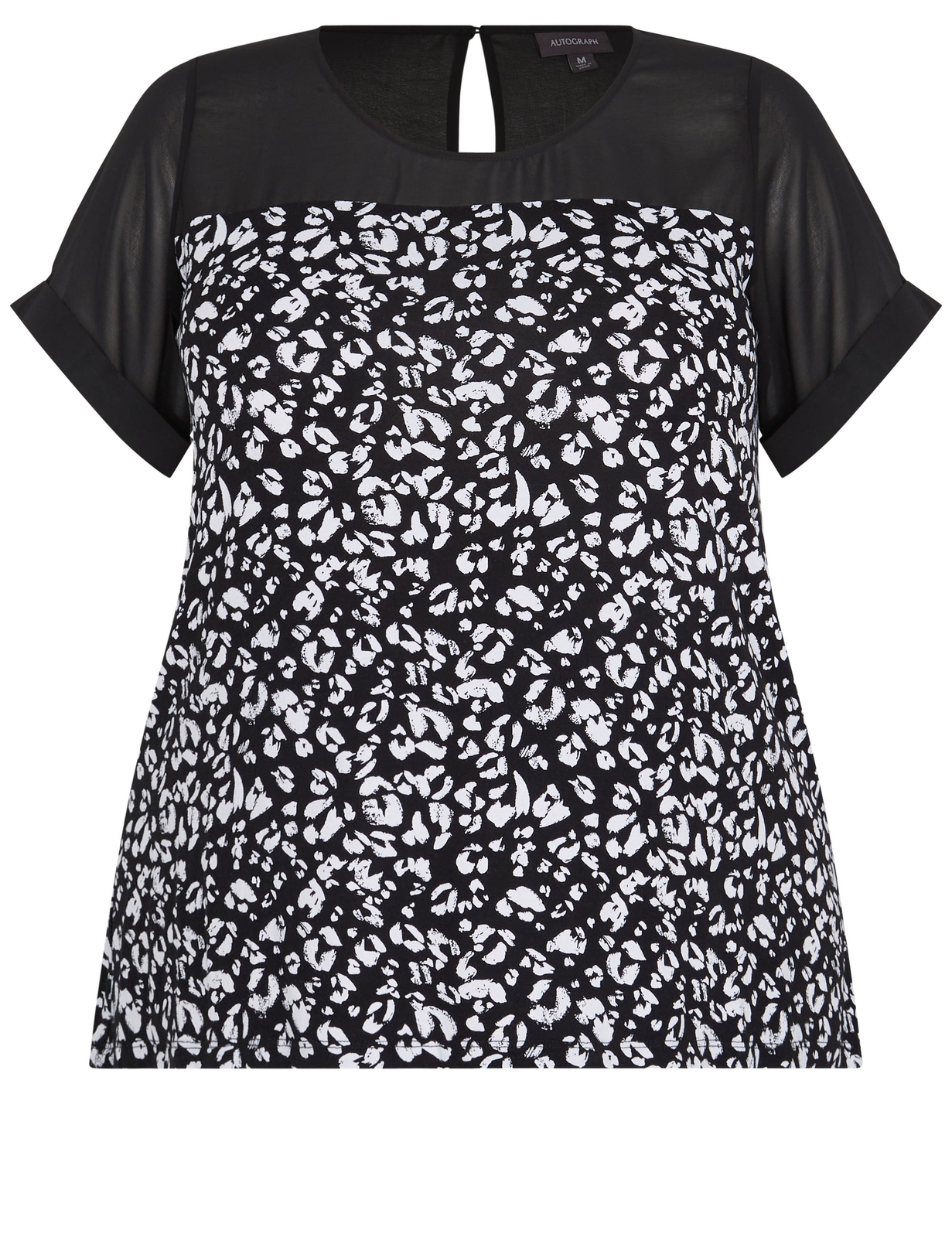 AUTOGRAPH - Plus Size - Womens Tops - Short Sleeve Chiffon Yoke Top | eBay