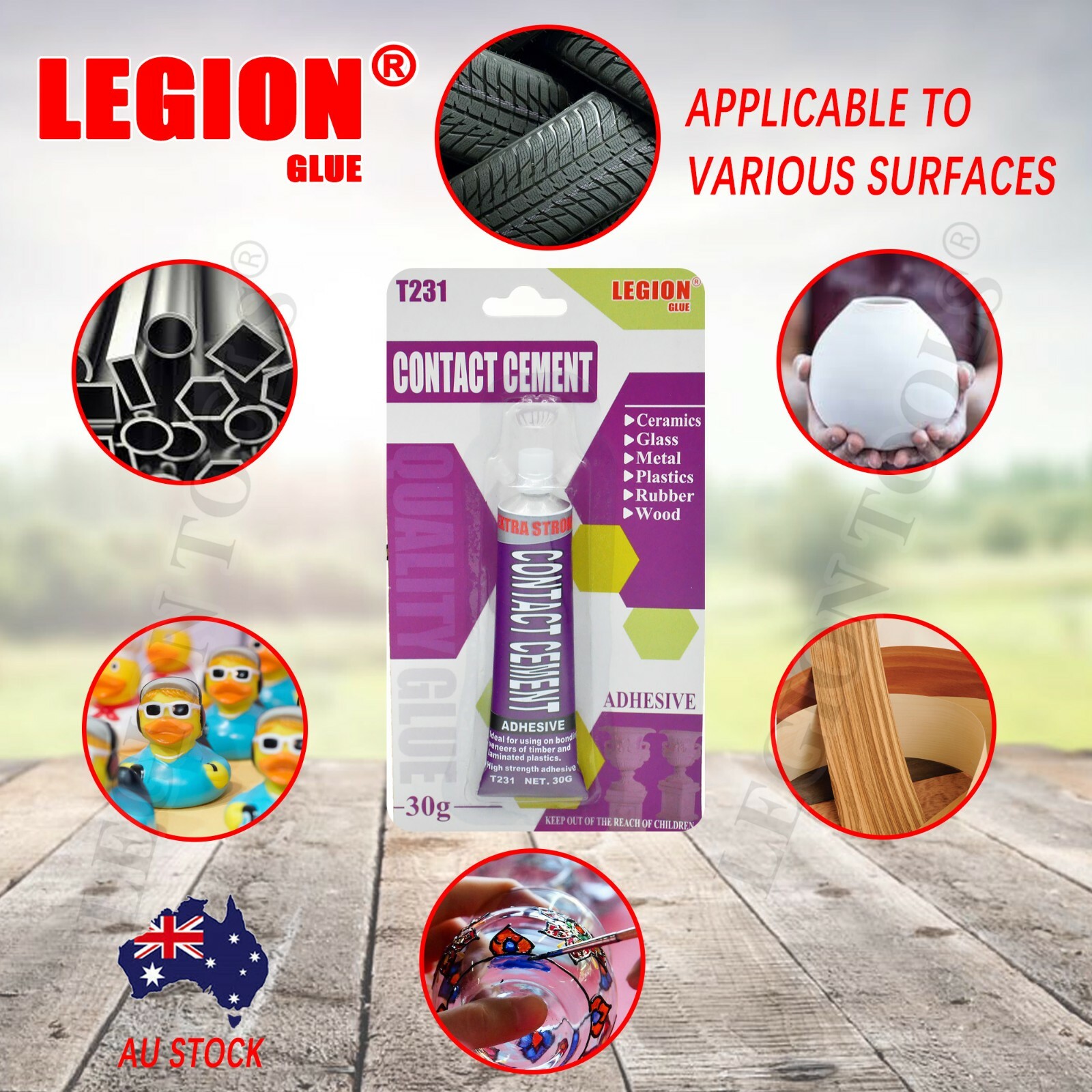 2PCS Strong Contact Adhesive Glue 30g for Ceramic Plastic Glass Rubber ...