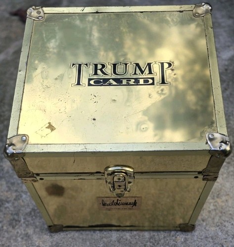 Rare Donald Trump Signed Gold Metallic Trunk Chest Box Card | eBay