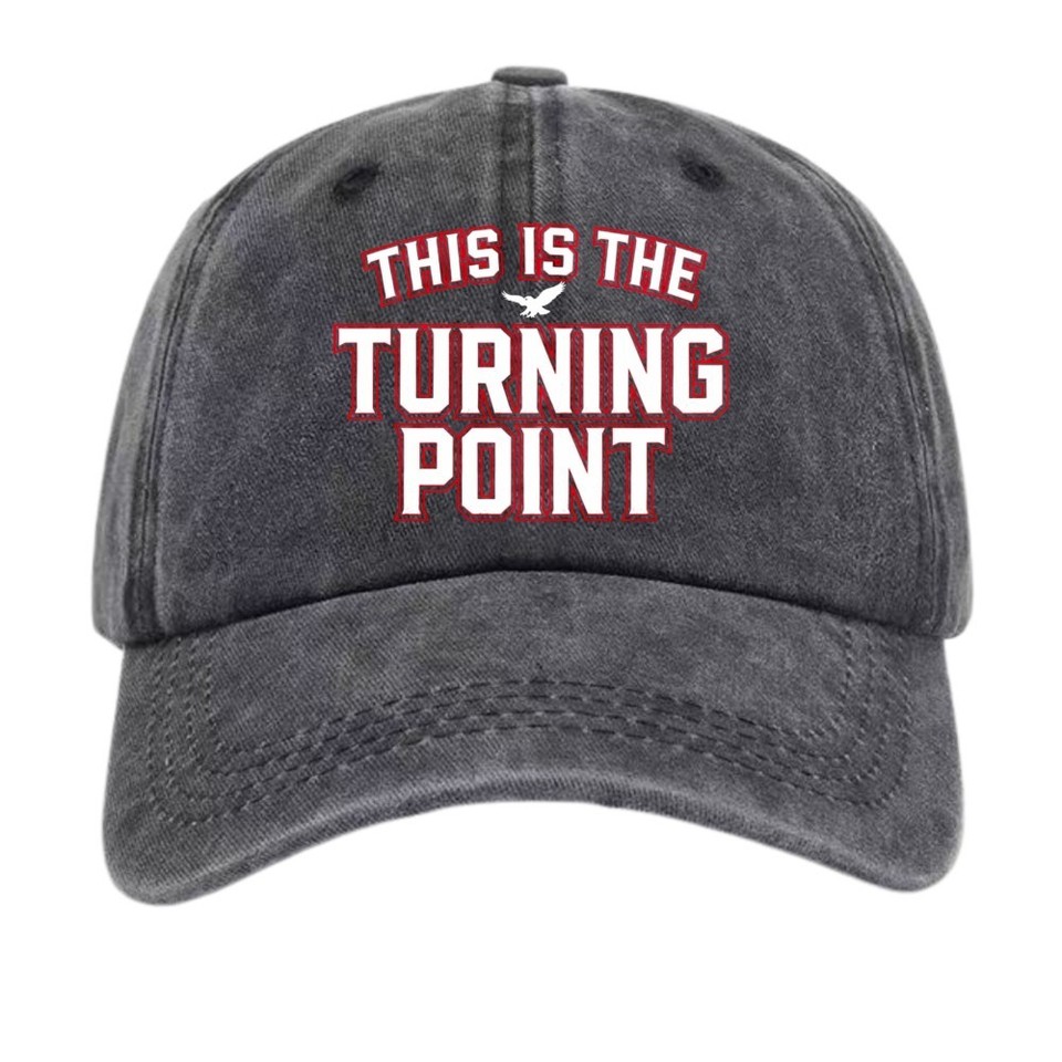 Turning Point Quote Graphic Print Baseball Cap – Vintage Washed Style ...