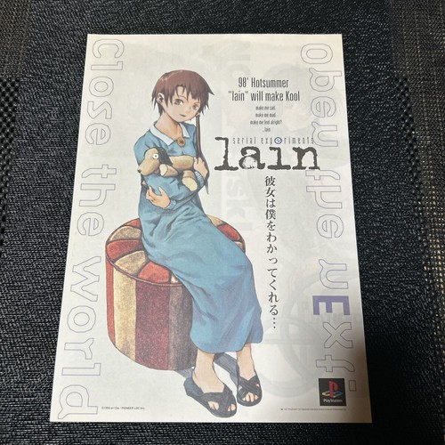 Serial Experiments Lain Ps1 Software Promotional Flyer | eBay